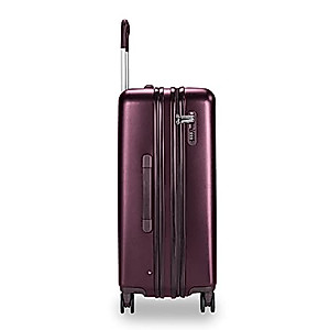 Briggs & Riley Sympatico Hardside Medium Spinner Luggage, Plum, 27-Inch Checked
