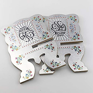 EXCEART Wooden Book Stand Islamic Eid Mubarak Bible Bookshelf Prayer Quran Display Rack Holder for Ramadan Mubarak Decorations