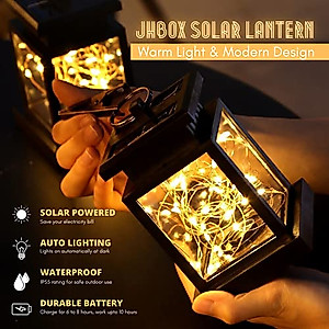 JHBOX Solar Lanterns Outdoor Waterproof Hanging Solar Lantern Lamp 30 LED Solar Tree Lights Outdoor, Solar Camping Lights, Lantern Decorative for Patio Yard Camping Garden Christmas Decor ( 1 Pack )