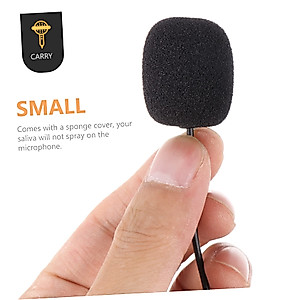 ibasenice 3pcs Lavalier Microphone Mic for Laptop Revers Lavalier Microfoons Lavalier Lapel Microphone Noise Reduction Headset Headphones Mic Recording Microphone Computer PVC Tie Clips