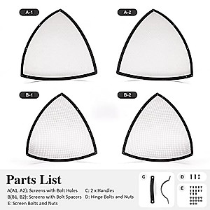 SUNCREAT Heavy-Duty Fire Pit Screen, Steel Mesh Round Spark Screen with Handle, 36 Inch