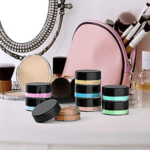 Houseables Sample Containers, Sample Jars, Lip Balm Containers, 3 Gram, 50 PK, Cosmetic Containers, Makeup Containers, Small Powder Container, Small Cosmetic Jars, Tiny Containers with Lids, BPA Free