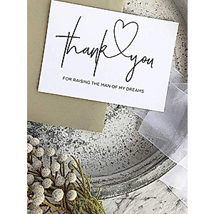 Thank You For Raising the Man of My Dreams Wedding Day Card, Mother in Law to Be Gift from Bride for Grooms Parents