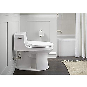 KOHLER 10349-0 PureWarmth Heated Quiet-Close Elongated Toilet Seat, Soft Close Toilet Seat for Standard Toilets, Slow Close, White