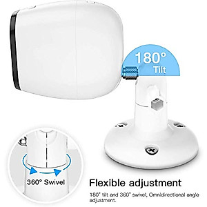 Koroao 【Latest Version】 Indoor/Outdoor Security Wall Mount for All Arlo Camera, Wyze Cam Pan/V3, Arlo Ultra, Arlo Essential, eufyCam 2 - More Stable and Flexible Arlo Accessories(2Pack, White)