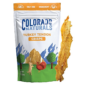 COLORADO NATURALS Turkey Tendon Chews, 3 oz – All-Natural, Made in USA, No Fillers or Preservatives – Great for Dental Health