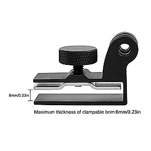 PellKing Baseball Cap Metal Clip Mount Baseball Cap Clamp Quick Release Mount Compatible with GoPro Hero 10 9 8 7 6 5 Black,DJI Osmo Action 2,AKASO and Most Action Cameras