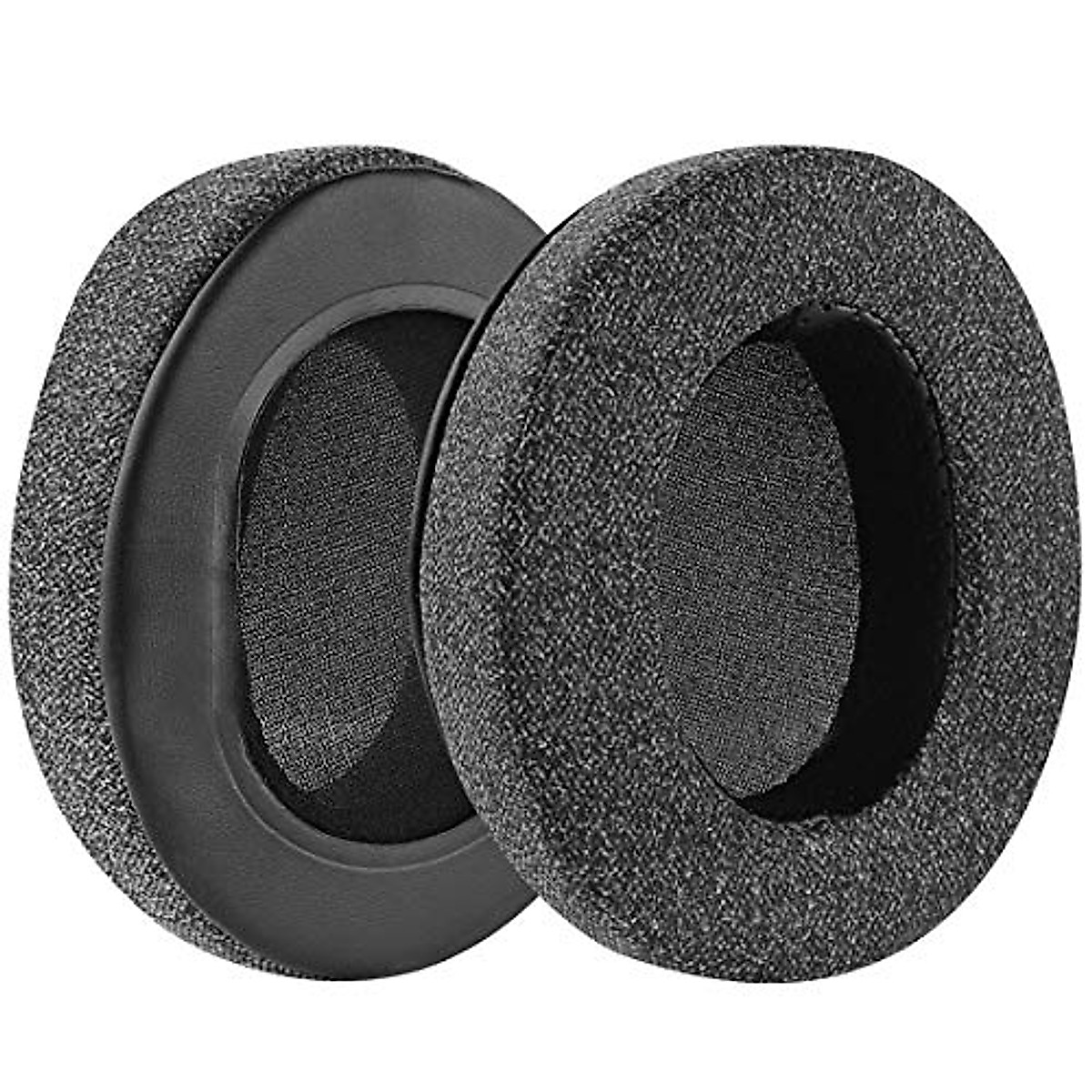 Geekria Comfort Linen Replacement Ear Pads for Audio-Technica ATH-M50XBT ATH-M50xBT2 ATH-M50X ATH-M60X M40X M30X M20X M10X ATH-ANC9 Headphones Earpads, Headset Ear Cushion Repair Parts (Dark Grey)