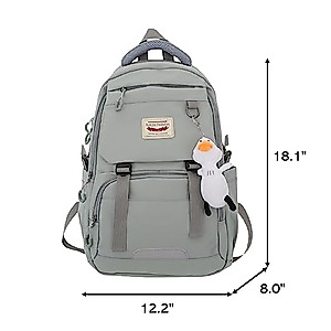 SLAKOP Casual Backpack Large Capacity Cute Backpack Waterproof Camping Hiking Travel College Laptop Travel Woman Man 2023 (Green)