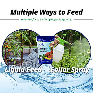Jack's Classic 20-20-20 All Purpose Water-Soluble Fertilizer with Micronutrients to Provide General Growth on All Plants, 10lbs