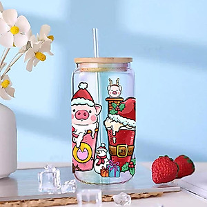 UV DTF Cup Wrap Transfer Sticker for Glass Coffee Cups,Anmial UV DTF Cup Wrap Transfer Cup Stickers Clear Film Transfer Paper Mug Stickers Waterproof DIY Rub on Transfers for Crafts Decals