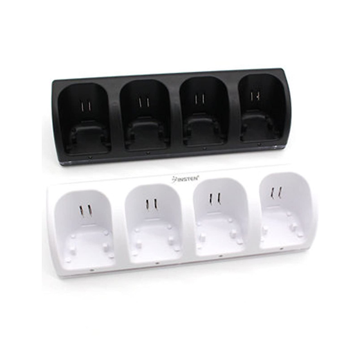 YZGame Wii Controller Charger Remote Charger for Wii , 4-in-1 Wii Remote Charging Station Replacement Wii Charging Dock with 4 Rechargeable Batteries White Wii Remotes with Charger,NF14-W2