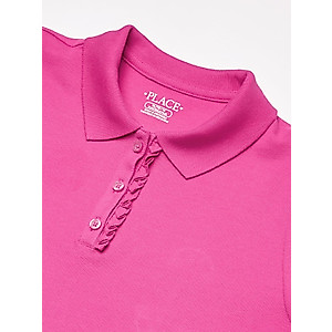 The Children's Place girls Uniform Pique Polo Shirt, Aurora Pink, Small US