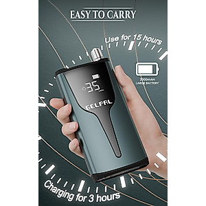 Gelpal Rechargeable Nail Drill - Brushless Motor - Electric Nail Drill for Acrylic Nails Professional,35000RPM Electric Nail File,Cordless Nail Drill for Home Salon, Low Noise, Low Heat, Blue Grey