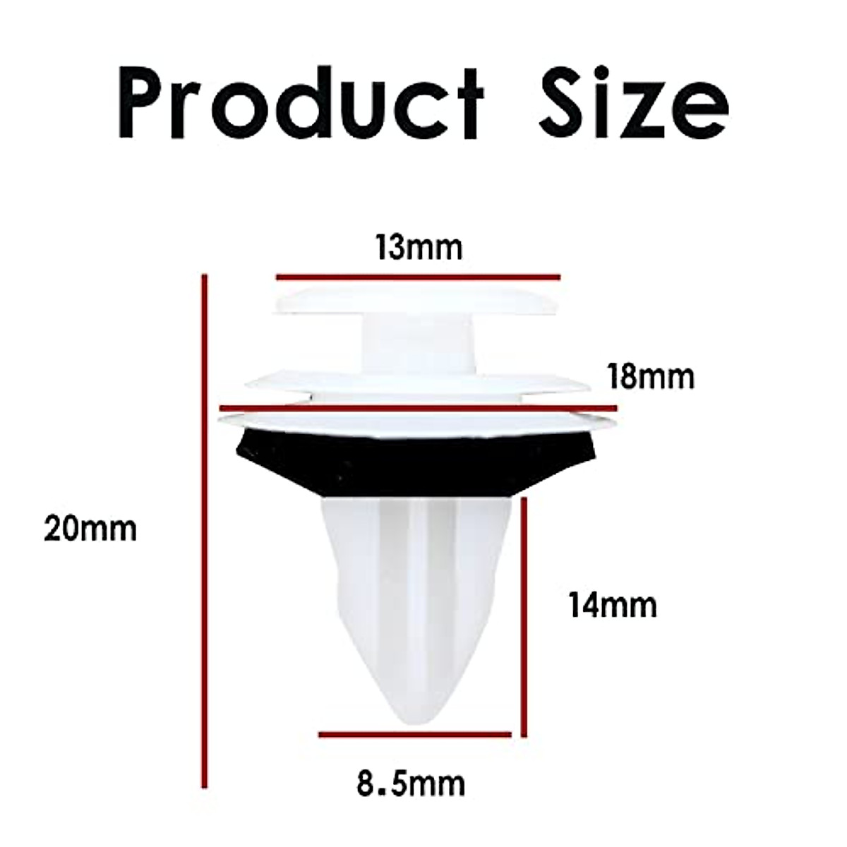 50PCS Door Trim Panel Retainers Clips Compatible with Toyota, Lexus, Camry, High Lander, RAV4, FJ Cruiser, 4-Runner ES 350, GX 470, is 250, is 350, is F, LS 460 & LS 600HL 90467-A0005