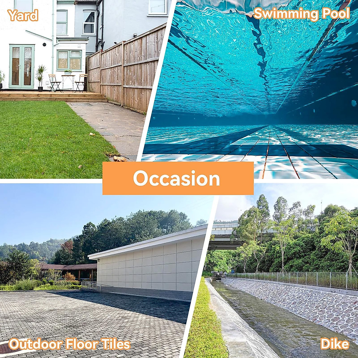 Rough Surfaces Floor Brush with Long Handle, 20cm Heavy Duty Stiff Bristles Floor Scrubber Stainless Steel Wire Deck Scrub Cleaning Tool for Tile, Deck, Garage, Kitchen, Bathroom, Deck