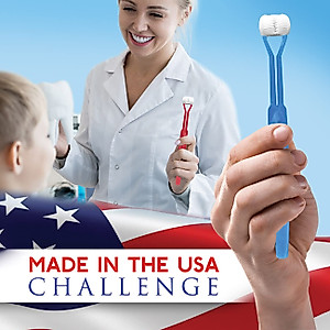 autisticare 2PK Sensory 3-Sided Toothbrush for Special Needs | New Softer Feel | Fast, Easy & Clinically Proven | Autism Spectrum Autistic Asperger Therapy Parent Caregiver Tactile Made in USA