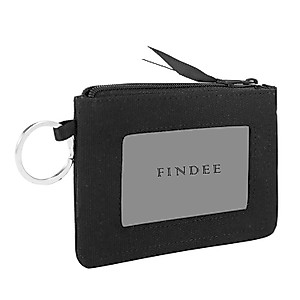 FORYEE Iconic Zip ID Case Wallet/Coin Purse with Id Window - Signature Cotton (Black)