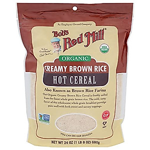 Bob's Red Mill Organic Brown Rice Farina Creamy Rice Hot Cereal, 24 Oz