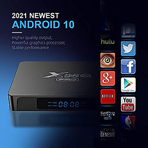 Android TV Box 10.0,X96Q PRO 5G Android TV Box 2GB RAM 16GB ROM Allwinner H313 Quad-Core 64bit with WiFi 2.4GHz USB 3.0 Ultra HD 6K H.265 WiFi Home TV Box