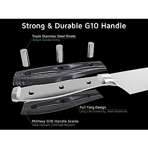 WELLSTAR Pro-Grade 3-Piece Chef Knife Set - Razor-Sharp High-Carbon Steel for Culinary Mastery at Home or Pro Kitchens