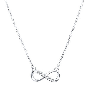 Fervent Infinity Necklace - Crystal Lab-Simulated Cubic Zirconia (CZ) [Ultra Clear Like Diamonds]