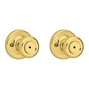 Kwikset 300M 3 CP 7 / 8RFL RCS 93001-876 Mobile Home Bed and Bath Knob in Polished Brass (Pack of 2)