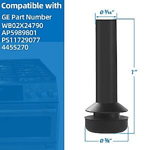 WB02X24790 Grate Rubber Feet Replacement for GE Gas Stove Top Range Burner Grate Foot Rubber Pads Stove Parts Rubber Grate Bumpers Stove Cooktop Grate Foot - 6 Pack