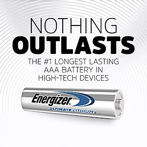 Energizer Ultimate Lithium AAA Batteries (4 Pack), Lithium Triple A Batteries