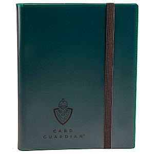 Card Guardian - 9 Pocket Trading Card Album 360 Side Loading Pocket Binder for Trading Card Games TCG (Green) Compatible with Pokemon Card Binder Yugioh Cards MTG Binder Sports Card Binder