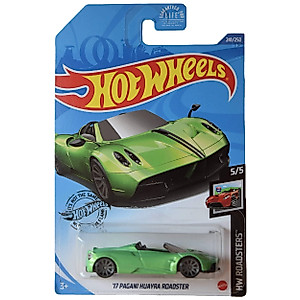 Hot Wheels '17 Pagani Huayra Roadster, [Green] 241/250 Roadsters 5/5