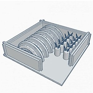 Military Power Station 6mm/8mm Terrain Compatible with Epic, Adeptus Titanicus, Hex Maps