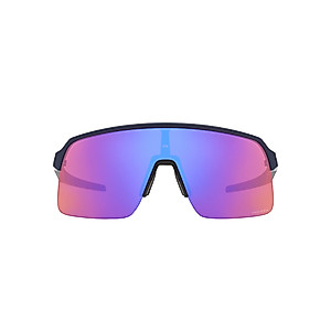 Oakley Men's OO9463A Sutro Lite Low Bridge Fit Rectangular Sunglasses, Matte Navy/Prizm Trail, 39 mm