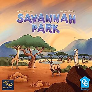 Capstone Games: Savannah Park, Strategy Board Game, Simple Gameplay, Highly Interactive Strategies, 1 to 4 Players, 20 to 40 Minute Play Time, Ages 8 and Up