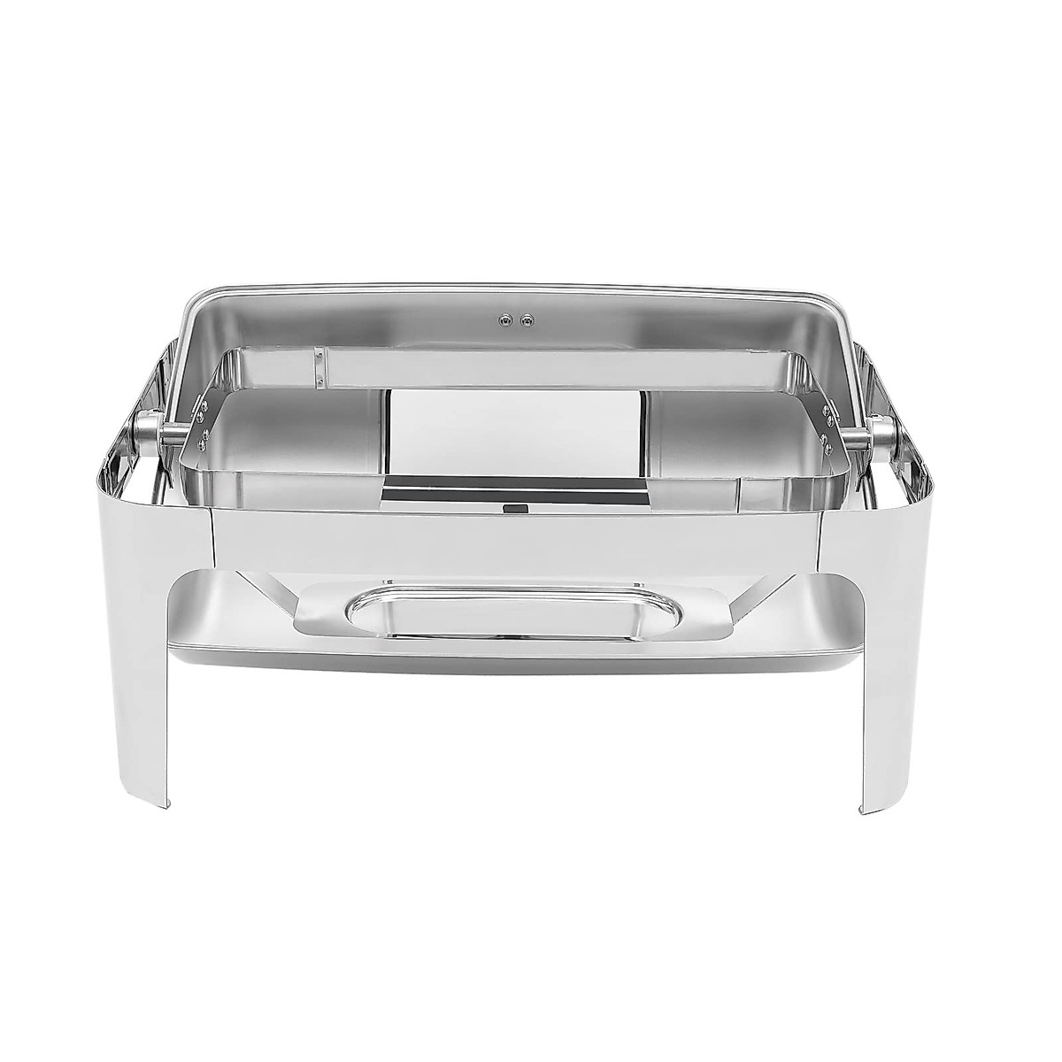 PaNeTnya 13.5L Chafing Dish Buffet Set,Stainless Steel Professional Chafers and Buffet Warmers Set with Visible Window,Food Warmer for Homes,Kitchens,Restaurants (2 Grid)