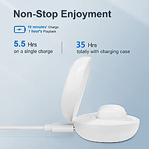 qukam Mini Wireless Earbuds for Kids,Bluetooth Headphones for Small Ears Women Man Adults,25hrs Playtime Built in Mic Earphones Premium Deep Bass in Ear Headset for School Sport Gym