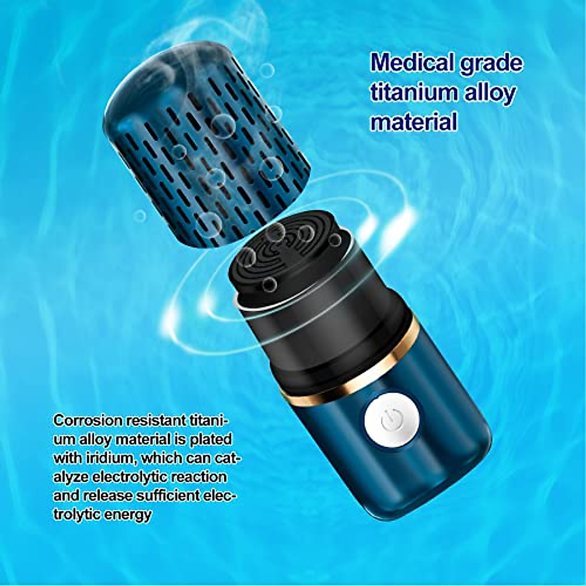 Vegetable Cleaner Device, Kallodear Fruit and Vegetable Washing Machine with USB Rechargeable Base OH-ion Purification Technology for Cleaning Vegetable Fruit - Blue