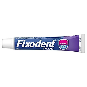 Fixodent Plus Denture Adhesive Cream for Fulls and Partials, 2 oz (57g) - 1 Count
