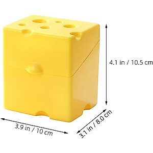 IbErsacs Sliced Cheese Storage Container Plastic Butter Block Cheese Slice Storage Box with Flip Lid Cheese Slice Holder Sliced Cheese Saver Keeper for Refrigerator Food