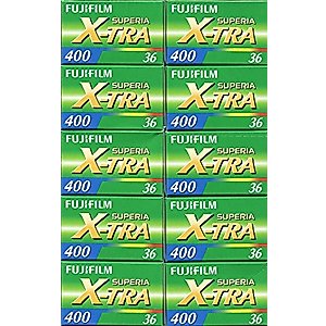 10 Rolls Fuji Fujifilm Superia X-tra ISO 400 36 CH-135-36 35mm Color Print Film