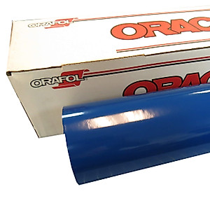 ORACAL 24" x 10 Ft Roll of Glossy 651 Blue Vinyl for Craft Cutters and Vinyl Sign Cutters