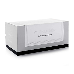 Weekender Gel Memory Foam Pillow – 1 Pack Standard Size – Ventilated - Washable Cover White