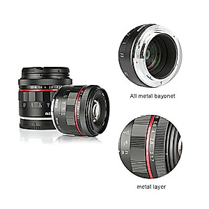Meike 50mm F1.7 Full Frame Large Aperture Manual Focus Lens Compatible with Sony FE E Mount Mirrorless Cameras A7RIII A7III A7RIV A7IV A7 A9 A7C NEX 3 A9II A7II A6400 A6100 A6300 A6500 A6600 A7SIII
