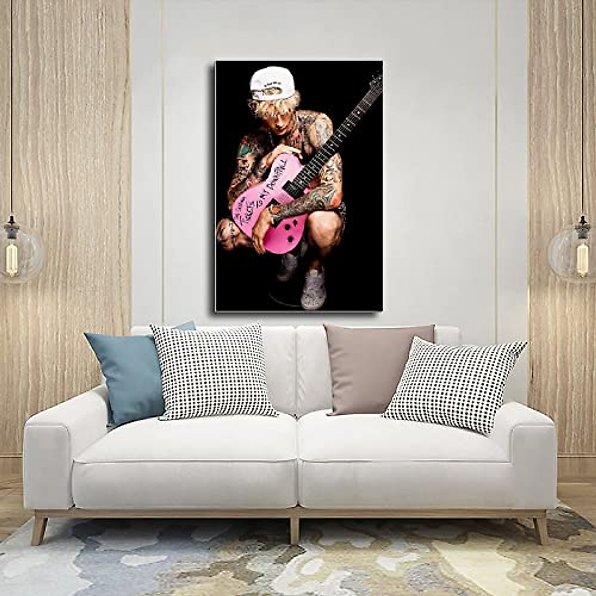 American Hip Hop Rapper Machine Gun Kelly MGK Richard Colson Baker Star Poster 69 Canvas Poster Wall Art Decor Print Picture Paintings for Living Room Bedroom Decoration Unframe-style 12x18inch(30x45c