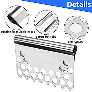 Food Fighter Mesh Screen Blocks,Stainless Steel Food Blocker From Falling into Tray,Griddle Cooking Accessories for Black Stone Grills and Other Grills (1)