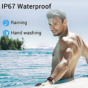 EBAKIN Smart Watch Fitness Tracker 1.4 inch Full-Touch Screen IP67 Waterproof Blood Pressure Heart Rate Blood Oxygen Multi-Sport Fashion Smartwatch(Gray)