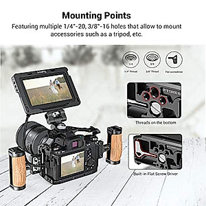 SmallRig A7RIII / A7III / A7M3 Camera Cage for Sony A7RIII / A7III / A7M3 Camera (ILCE-7RM3 / A7R Mark III), w/ Shoe Mount, Built-in NATO Rail, Accessible for Sony XLR-K2M/K1M, Black – 2087