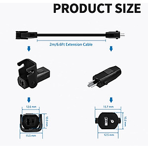 J-ZMQER 6.6ft Extension 2-Pin Sofa Recliner DC Output Cable Power Cord Compatible with Southern Motion SPS-2A29VDC-03-WM-SM Recliner Lift Chair