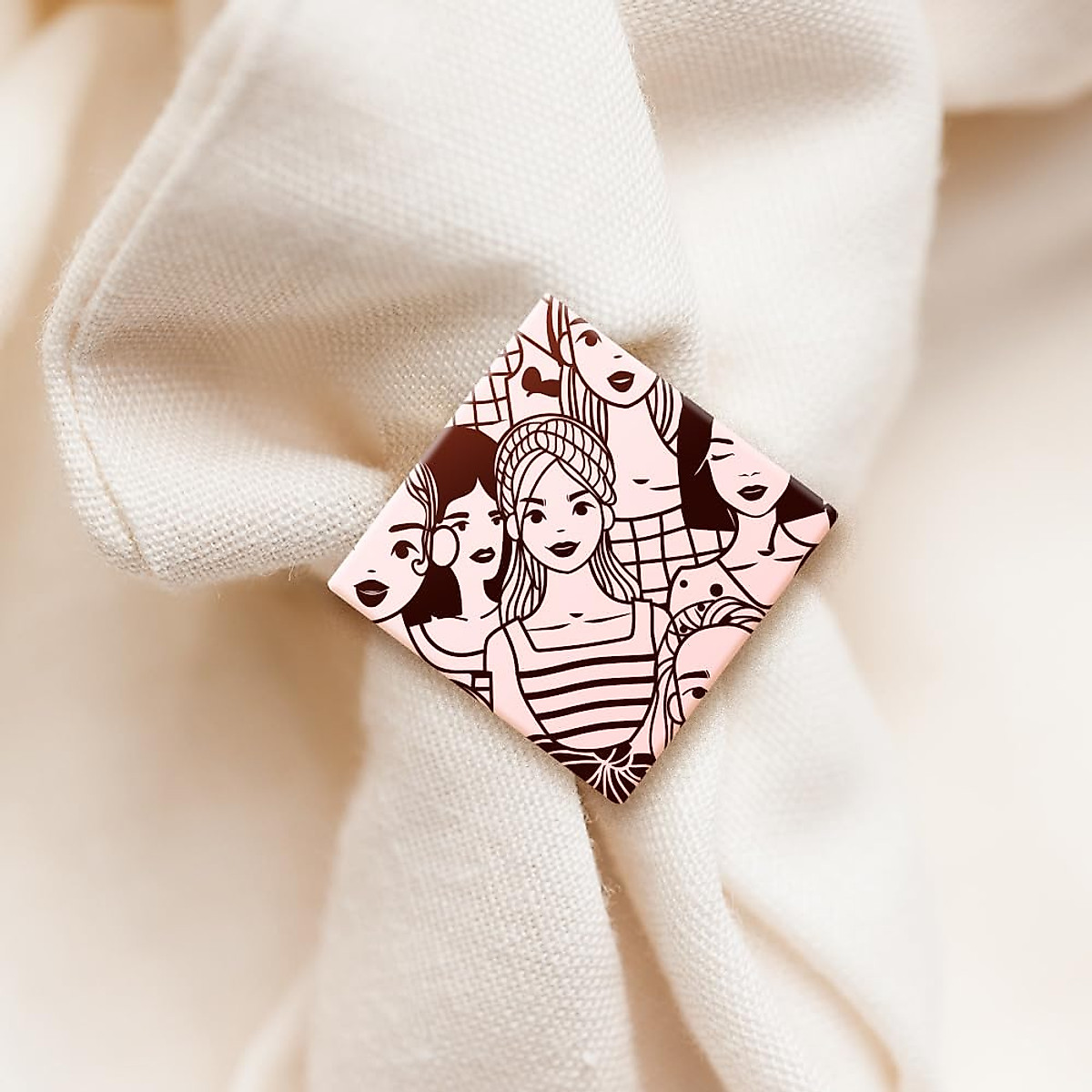 OLYCRAFT 4x5 Inch Woman Crowd Clay Stencils Fashionable Woman Silk Screen for Polymer Clay Star Silk Screen Stencils Mesh Transfer Stencils for Polymer Clay Jewelry Making