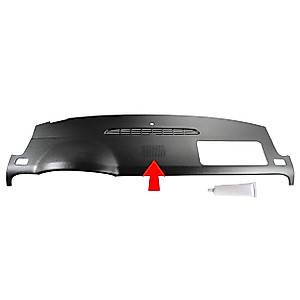 DashSkin Dash Cover Cap Compatible with 2007-2014 Tahoe Suburban Yukon Avalanche - Easy Cracked Dash Fix - w/Dash Speaker in Black (Single Glovebox Silverado/Sierra ONLY)